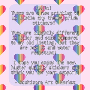 NEW STYLE Subtle Sky Themed Pride Flag Stickers - Etsy