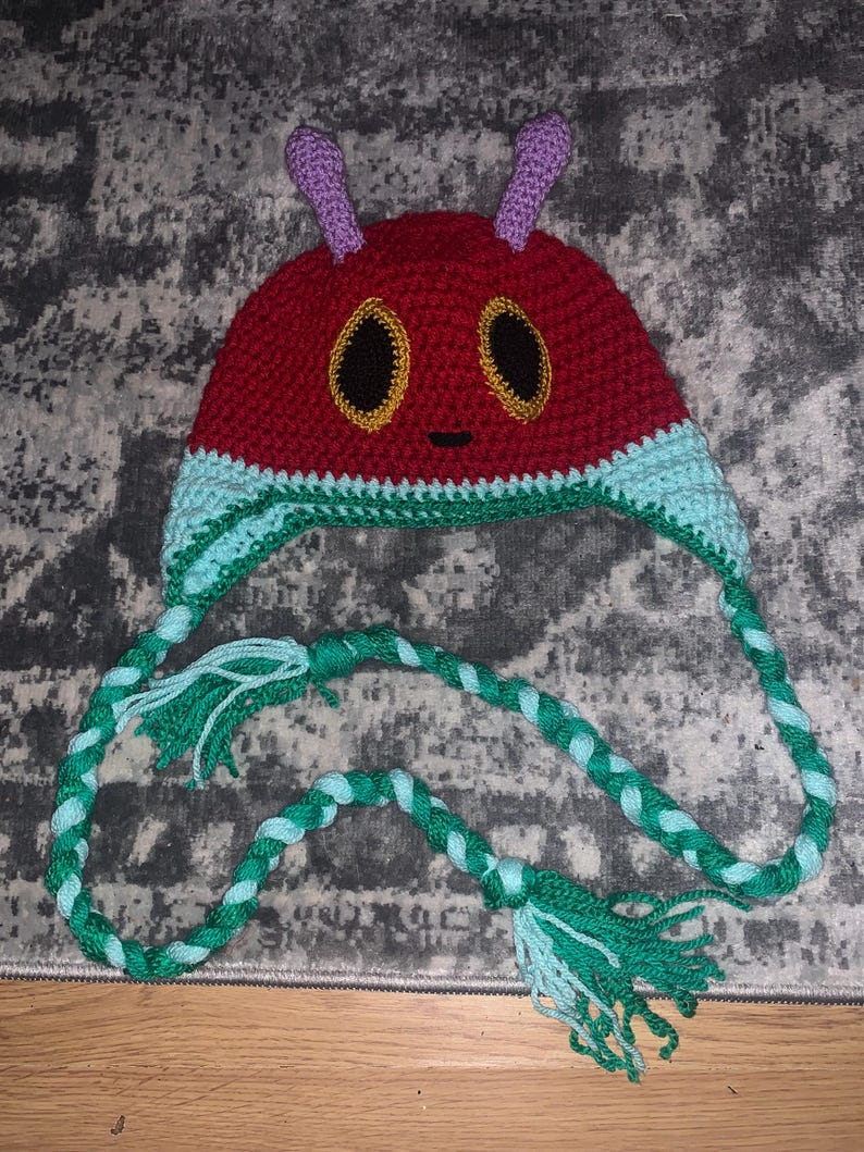 The Very Hungry Caterpillar Inspired Crochet Hat - Etsy UK