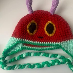 The Very Hungry Caterpillar Inspired Crochet Hat - Etsy UK
