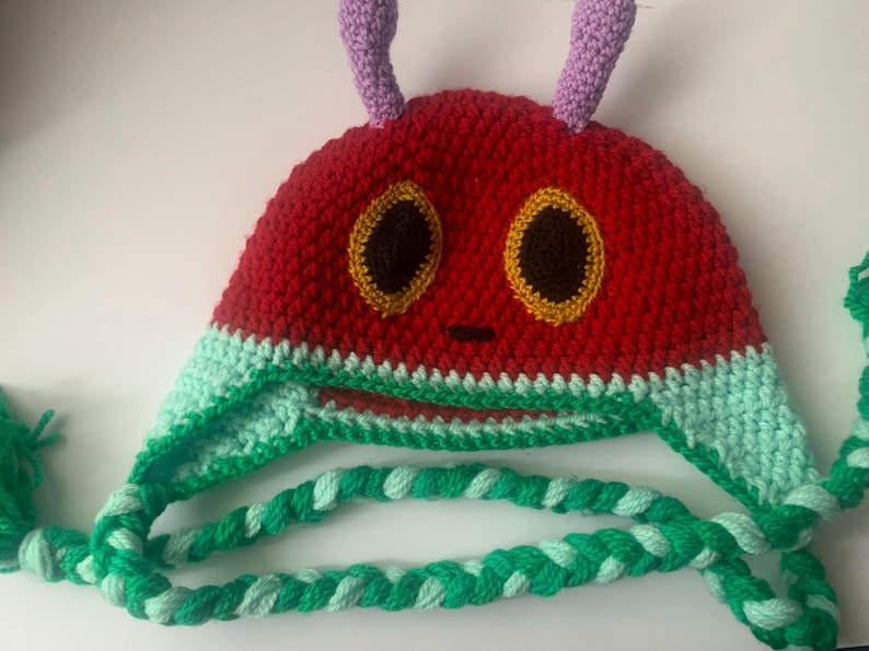 The Very Hungry Caterpillar Inspired Crochet Hat - Etsy UK