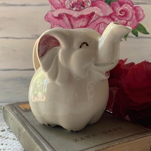 Collectible Vintage Ceramic Shawnee Elephant Pitcher, Hand Painted ...
