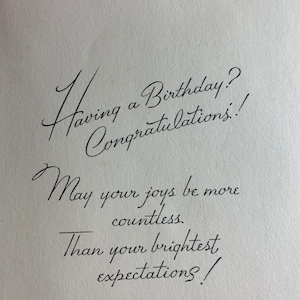 Vintage UNUSED Birthday Greeting Card With Envelope, 1960's Kitschy Mid Century Modern, Embossed ...