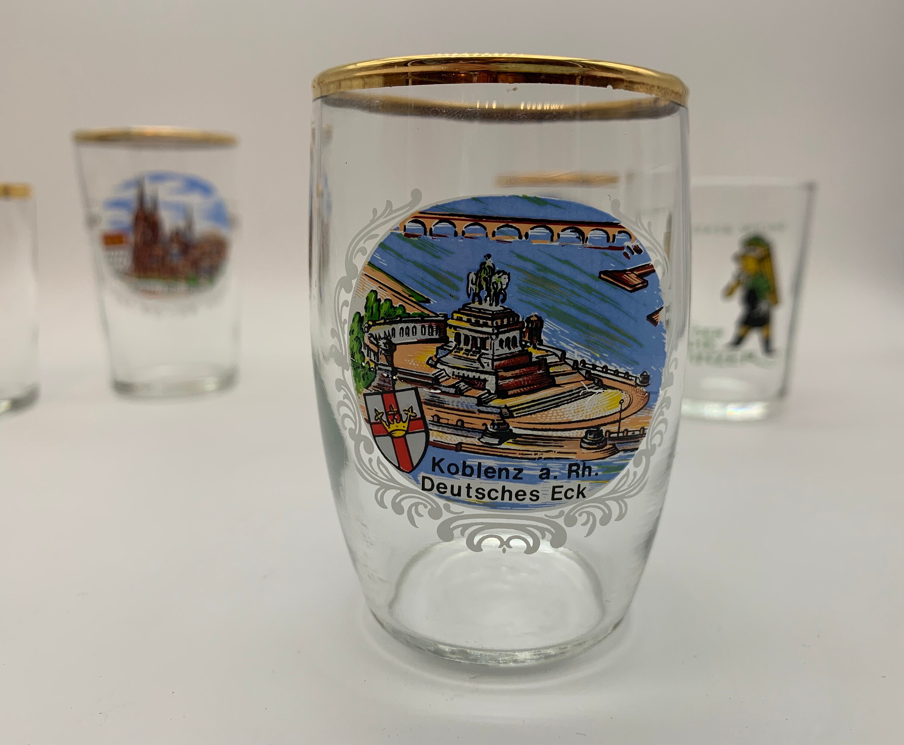 Vintage Souvenir German Shot Glass Barware, Loreley, Koln Rh.dom ...