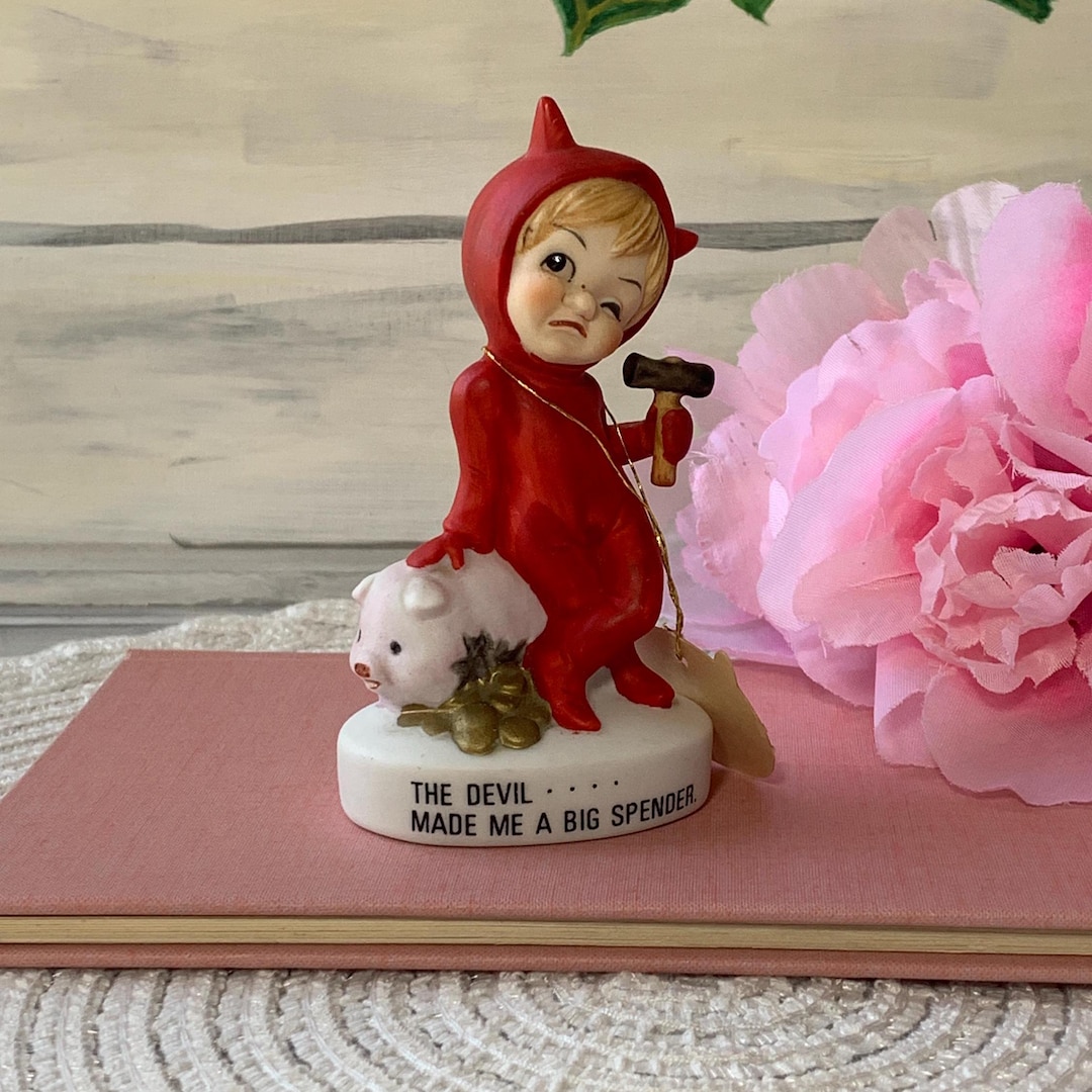 Vintage Kelvin Devil Figurine, 'the Devil Made Me a Big Spender" C-821 ...