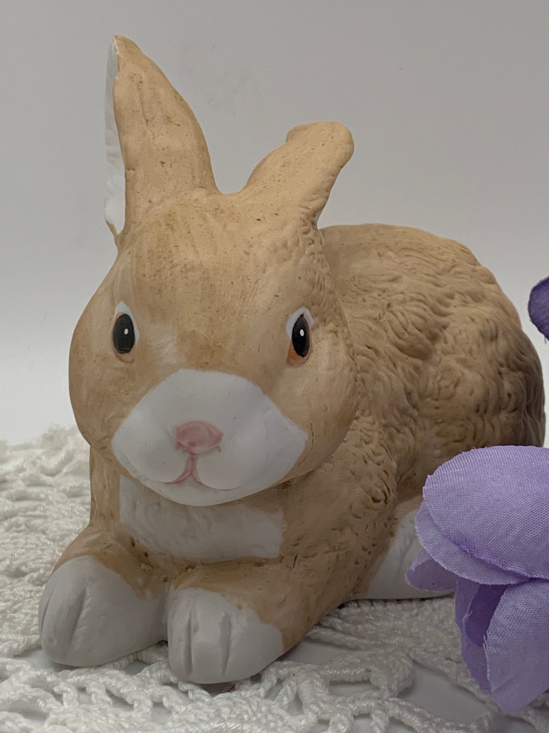 Vintage Tawny Bunny Rabbit Figurine, Tawny With Pink Nose, Easter ...