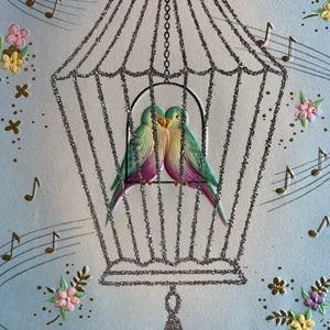 Vintage UNUSED Birthday Greeting Card With Envelope, 1960's Kitschy Mid Century Modern, Embossed ...