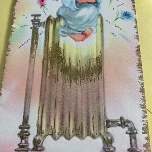 Vintage UNUSED Happy Birthday Greeting Card With Envelope, Kitschy Mid Century Modern, Gold ...