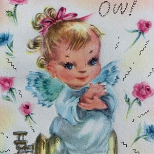 Vintage UNUSED Happy Birthday Greeting Card With Envelope, Kitschy Mid Century Modern, Gold ...