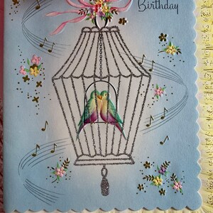 Vintage UNUSED Birthday Greeting Card With Envelope, 1960's Kitschy Mid Century Modern, Embossed ...