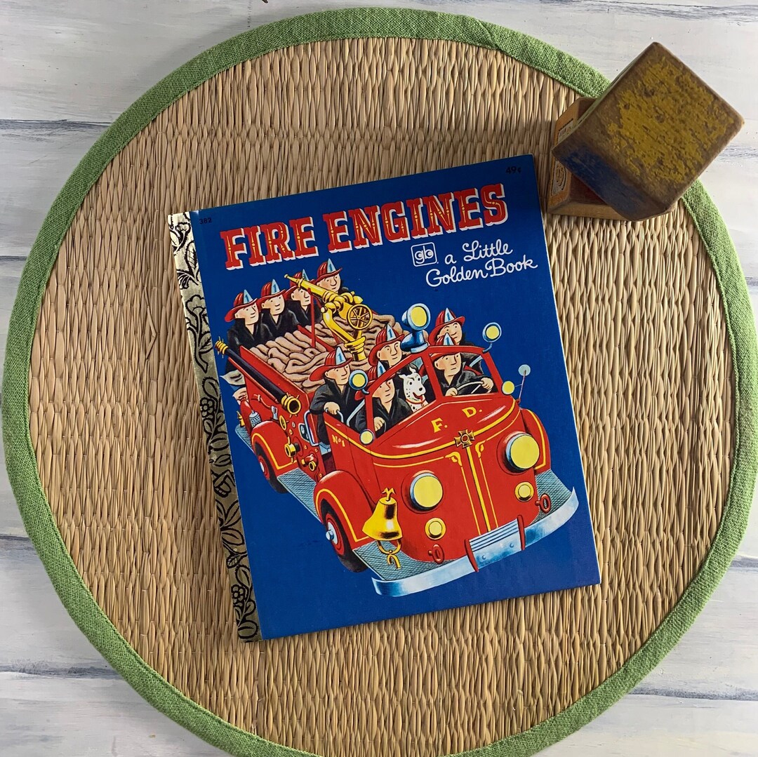Vintage MINT Children's Book fire Engines, Classic 'A Little Golden ...