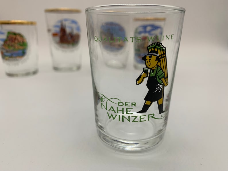 Vintage Souvenir German Shot Glass Barware, Loreley, Koln Rh.dom ...