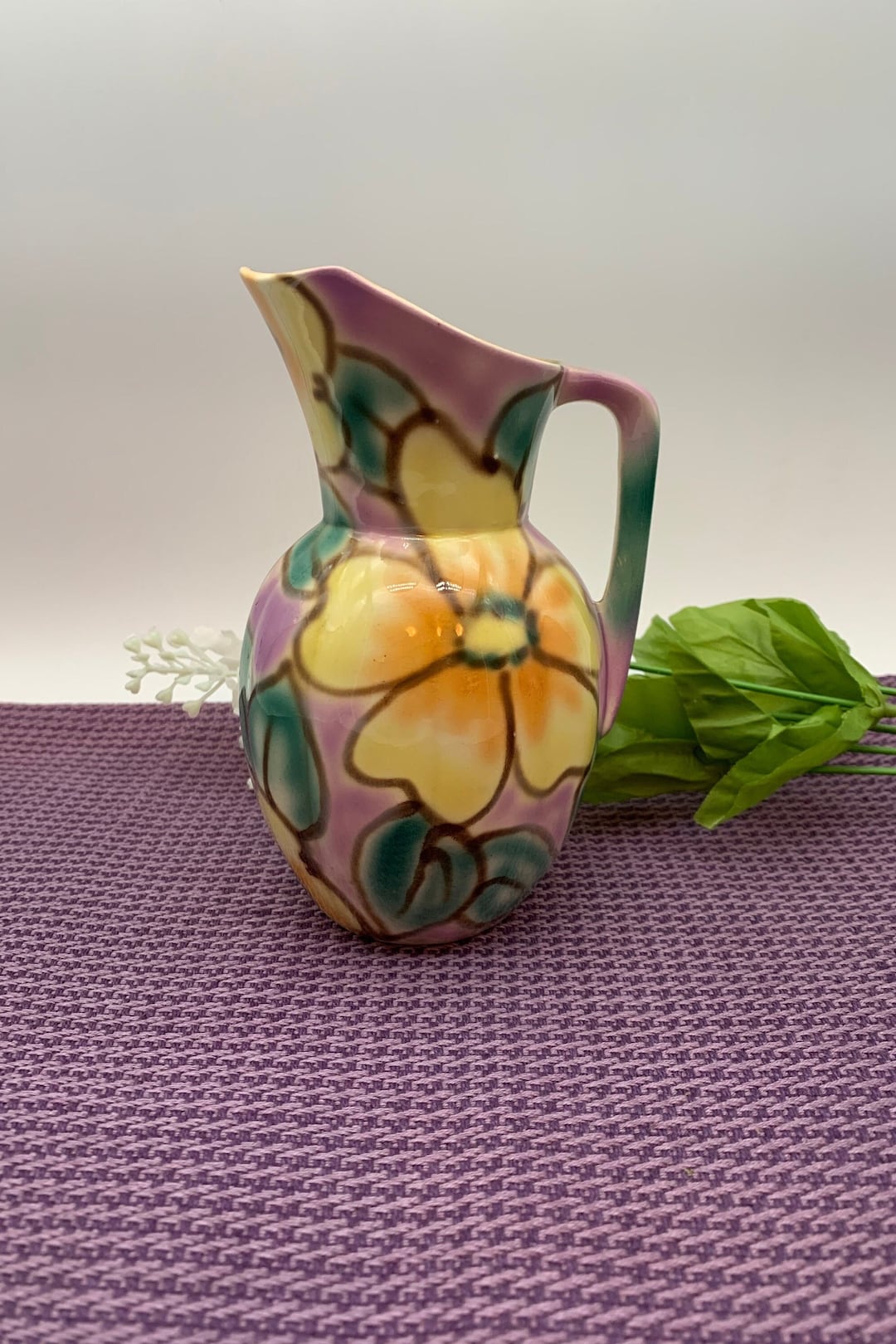 Vintage Falcon Ware Creamer, Floral Mid Century Modern 1940s Art Deco ...