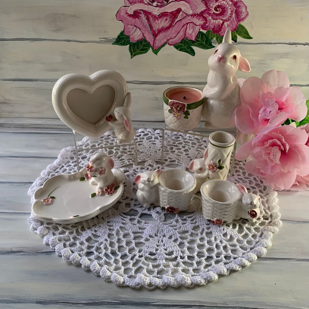 Vintage Collectible Avon Bunny Rabbit Decor, Photo Frame, Bud Vase ...
