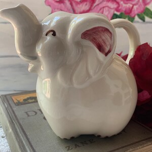 Collectible Vintage Ceramic Shawnee Elephant Pitcher, Hand Painted ...