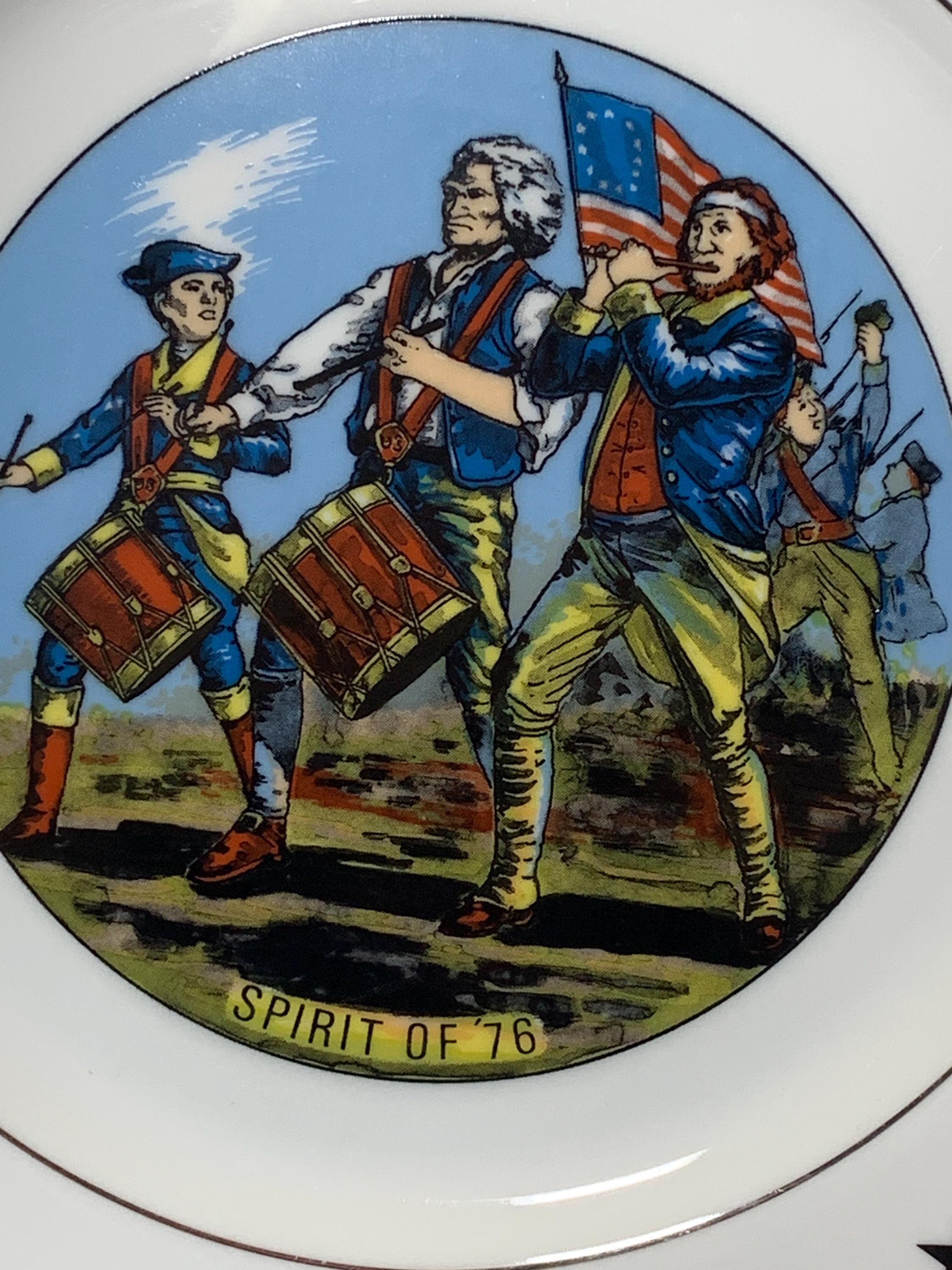 RARE Design 1776 USA Ceramic 10.75" Plate, American Revolution Spirit ...