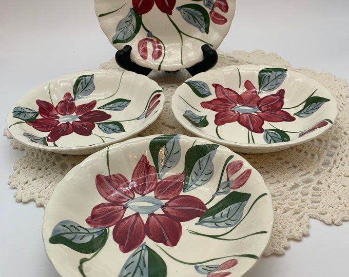Blue Ridge Pottery poinsettia Dinnerware Pieces Not Perfect Group 1 - Etsy