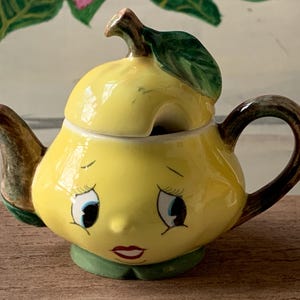 RARE Minty PY Miyao Pear Face Child's MINI Condiment Teapot ...