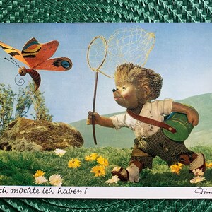 2 Vintage Original Mecki the Hedgehog Postcard, UNUSED German Retro ...