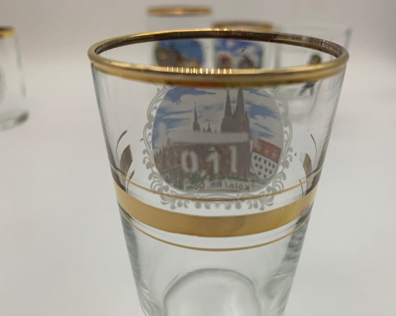 Vintage Souvenir German Shot Glass Barware, Loreley, Koln Rh.dom ...