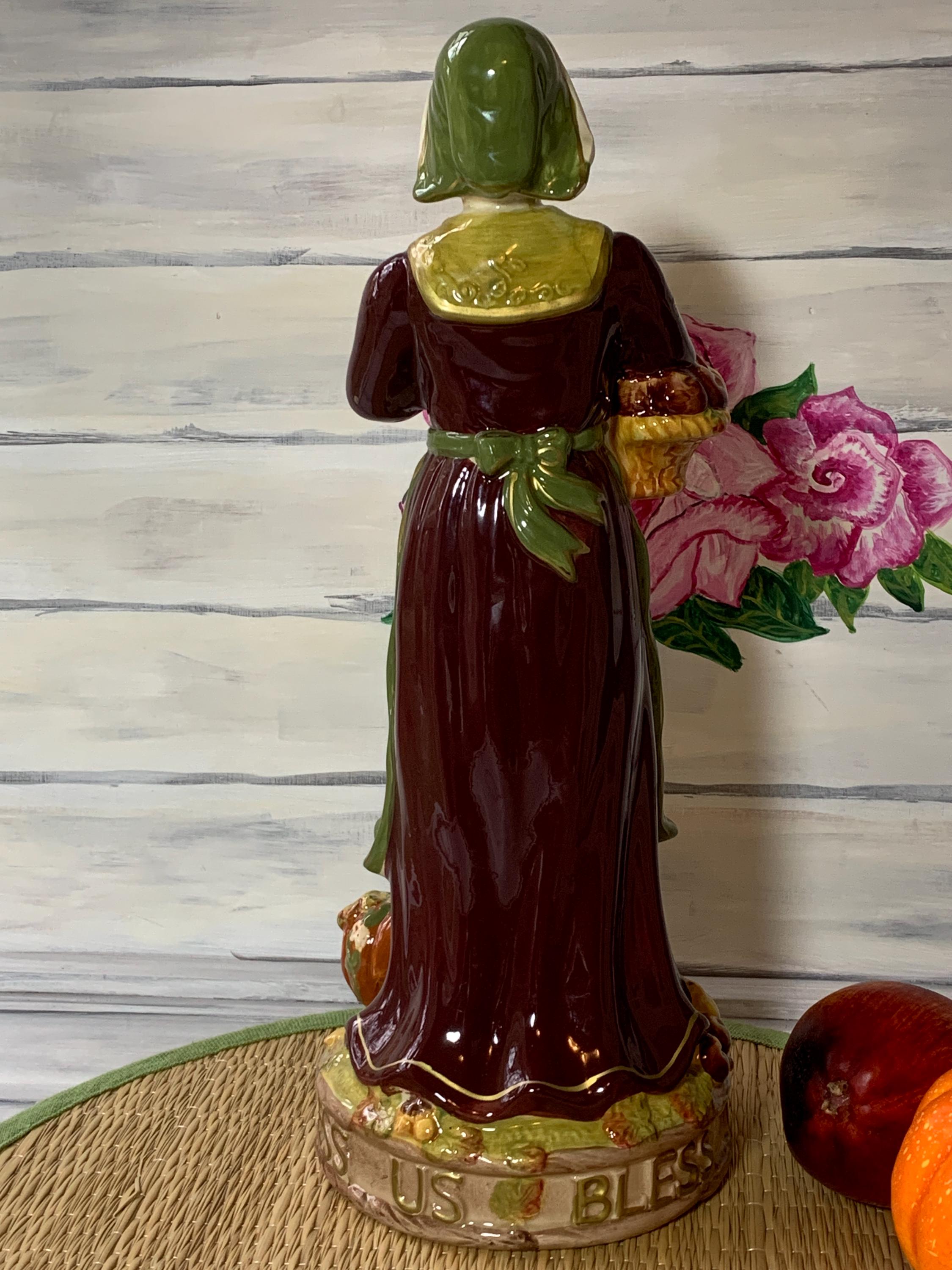Vintage Kaldun & Bogle Porcelain Figurine, 'bless Us' Pilgrim Harvest ...