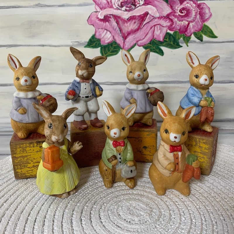 Bunny Figurines - Etsy