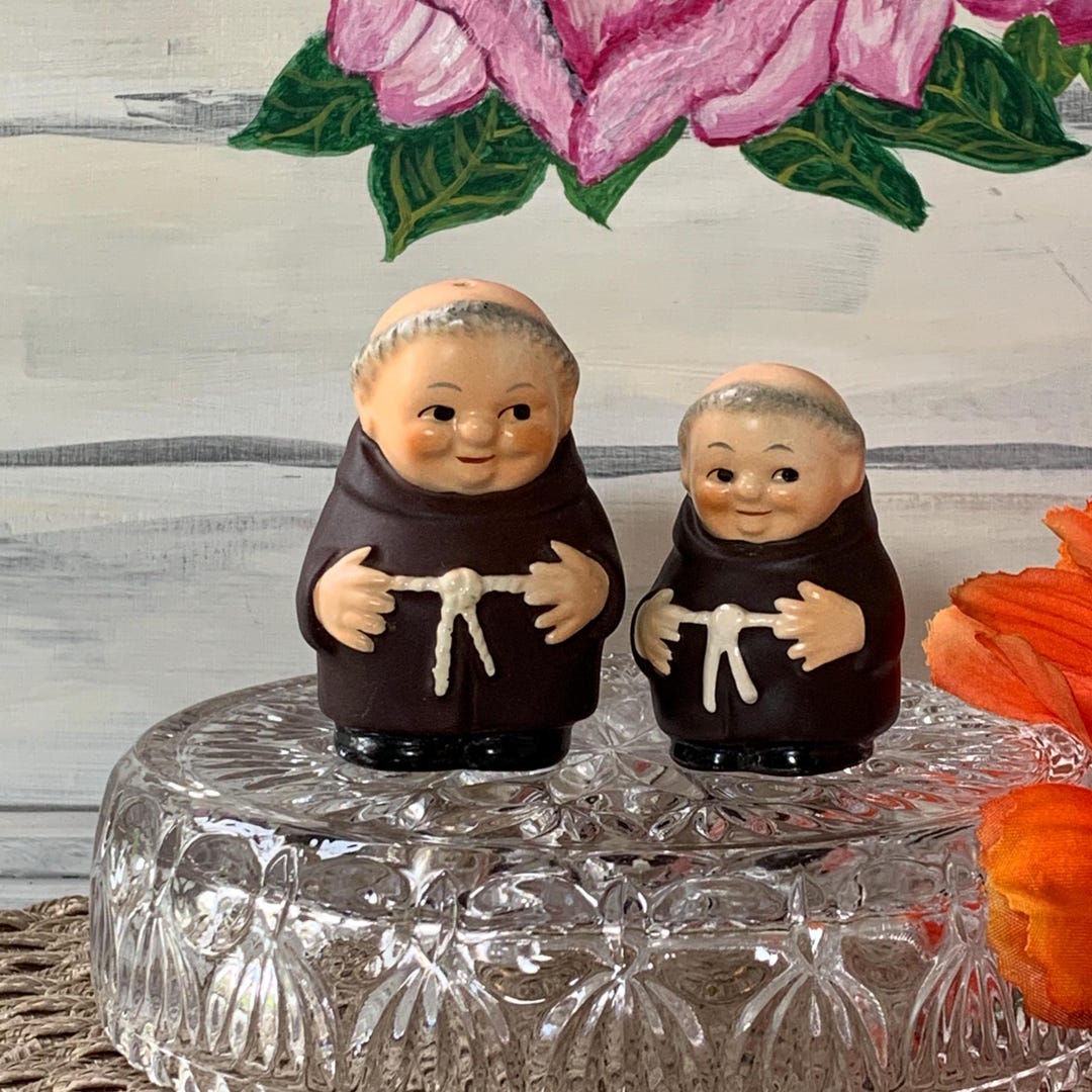Vintage Goebel Friar Tuck Salt and Pepper Shakers, West Germany Monk ...