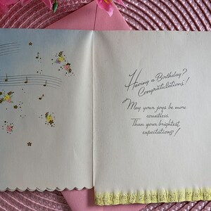 Vintage UNUSED Birthday Greeting Card With Envelope, 1960's Kitschy Mid Century Modern, Embossed ...