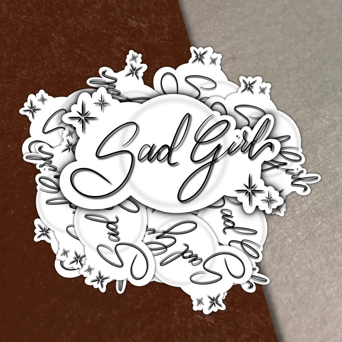 Sad Girl Sticker, Chicana Black and White Vinyl Decal, Mexican American ...