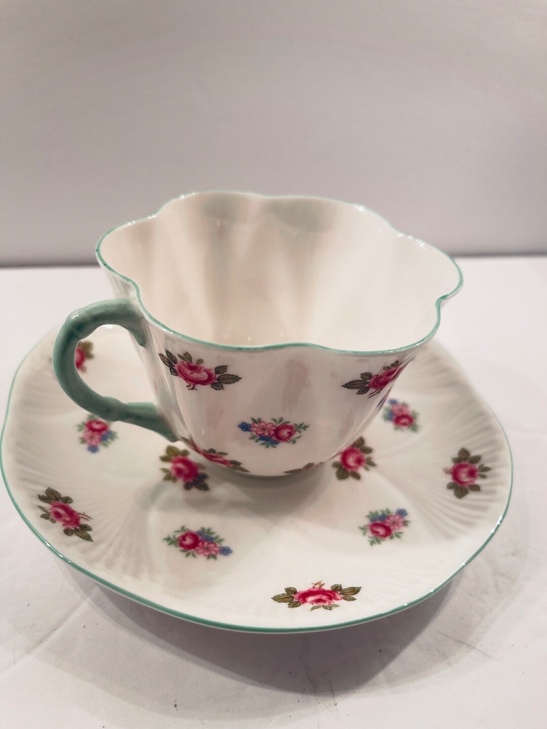 Vintage Shelly Bone China rose Bud Teacup and Saucer Set - Etsy UK