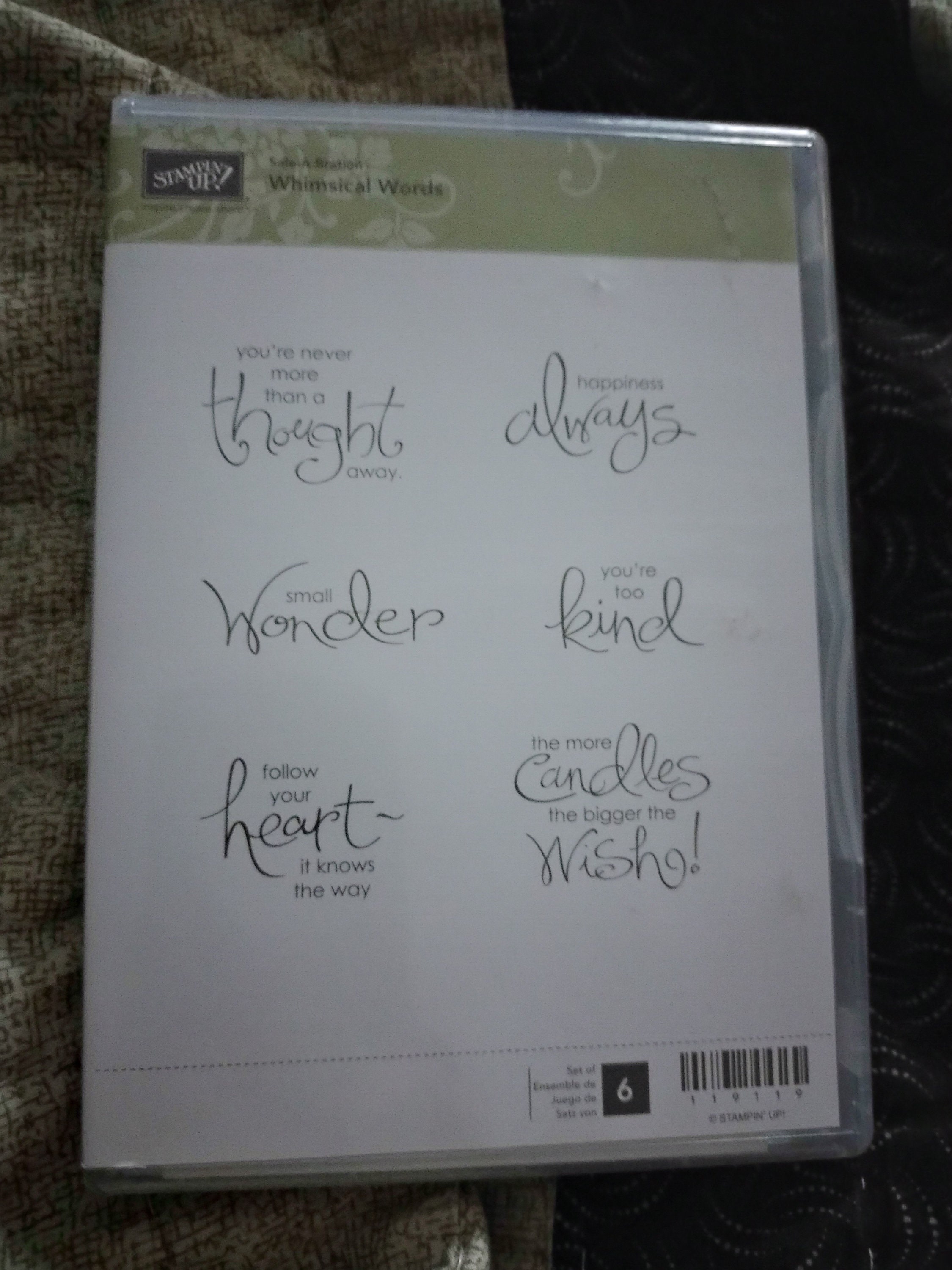 Retired Stampin up Whimsical Words Stamp Set. Unmounted, Never Used. - Etsy