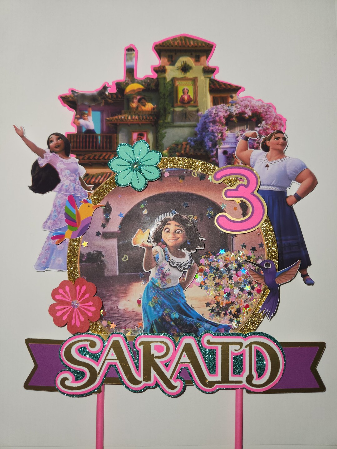 Encanto Mirabel Luisa Isabela Shaker Cake Topper Personalized Birthday ...