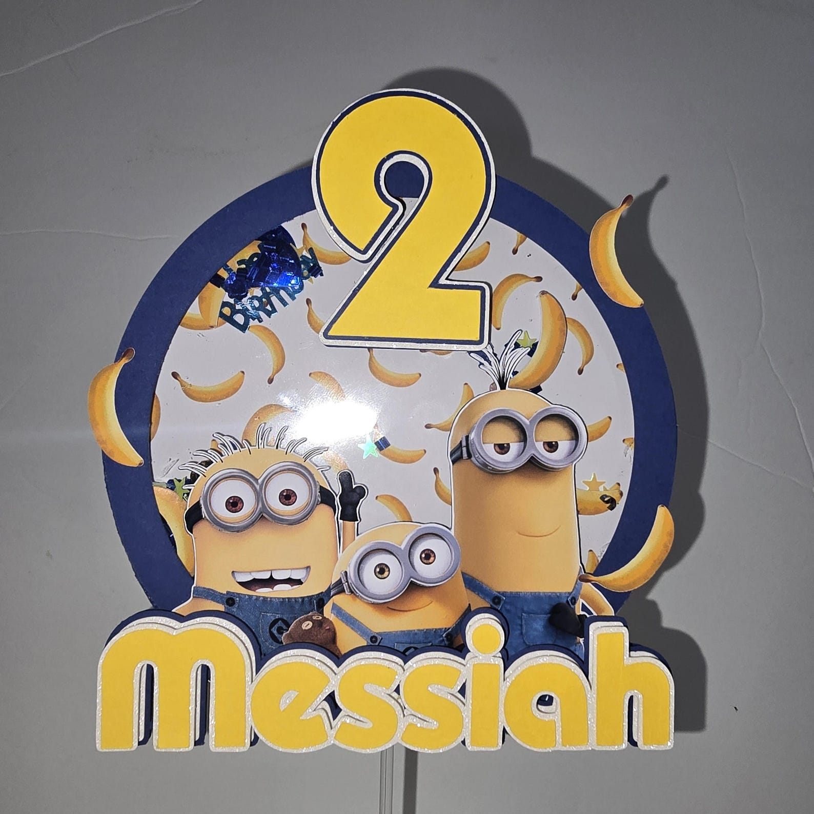 Minion Birthday Cake Topper Personalized - Etsy