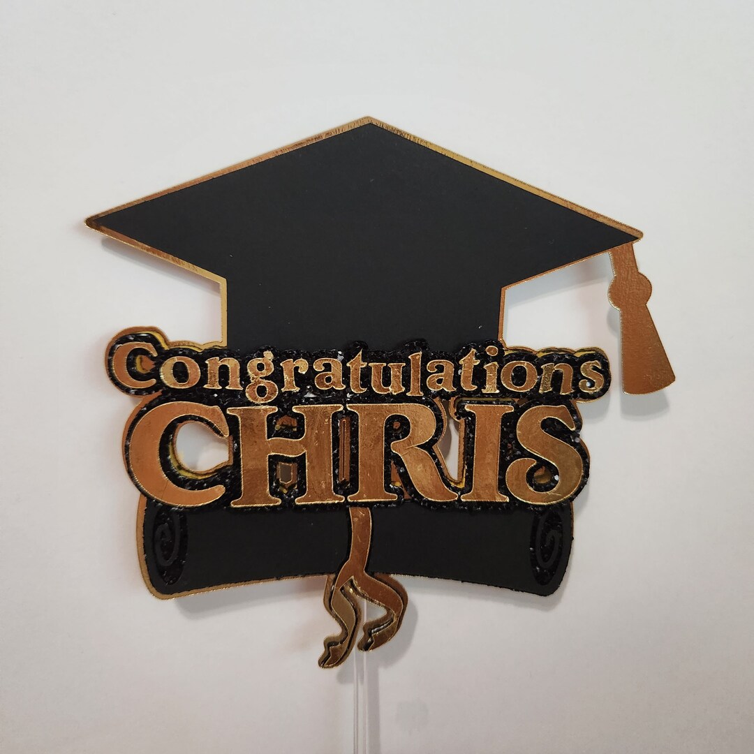 Graduation Cap and Diploma Cake Topper - Etsy