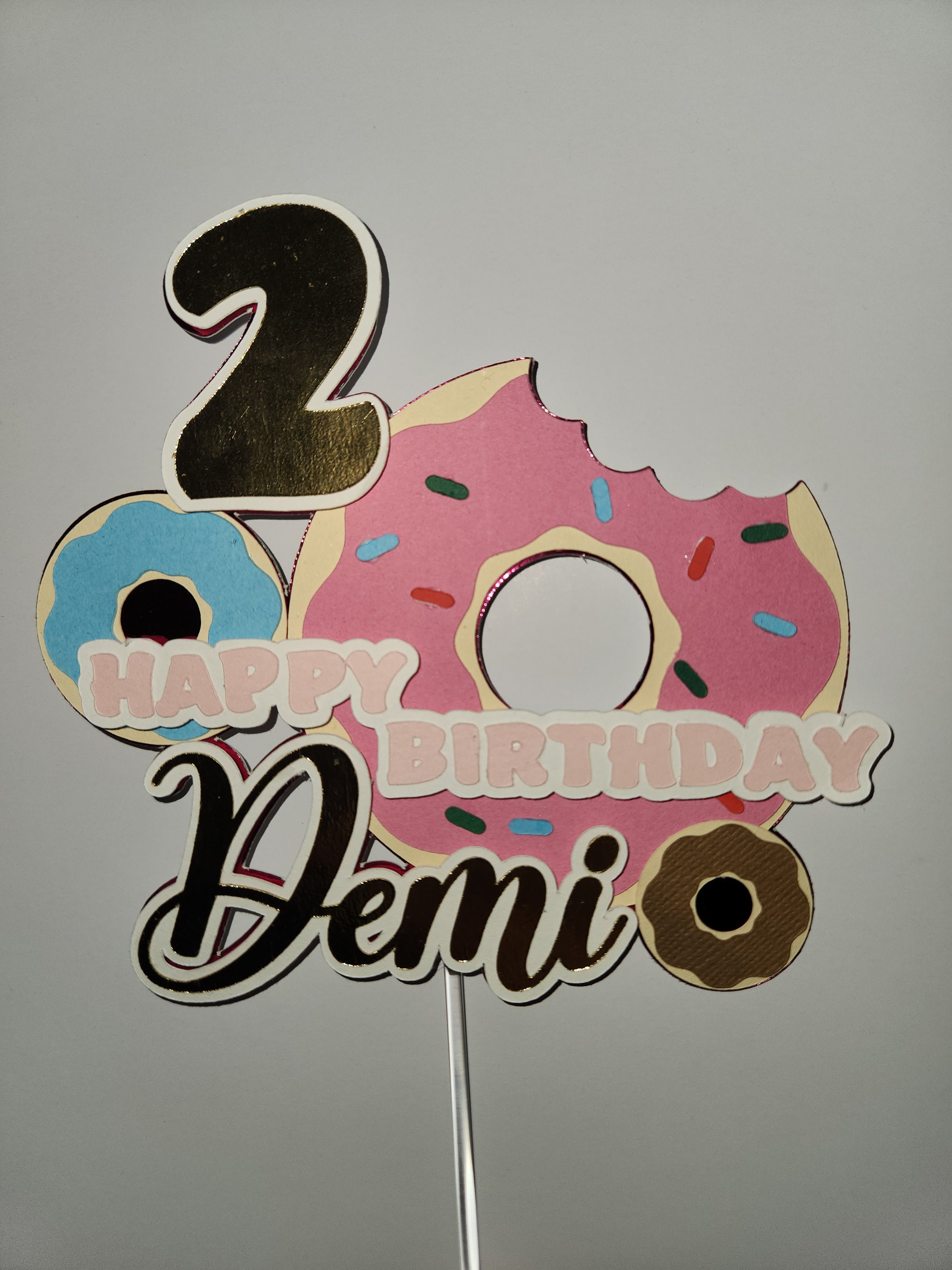 Customized Donut Cake Topper Donut Theme - Etsy