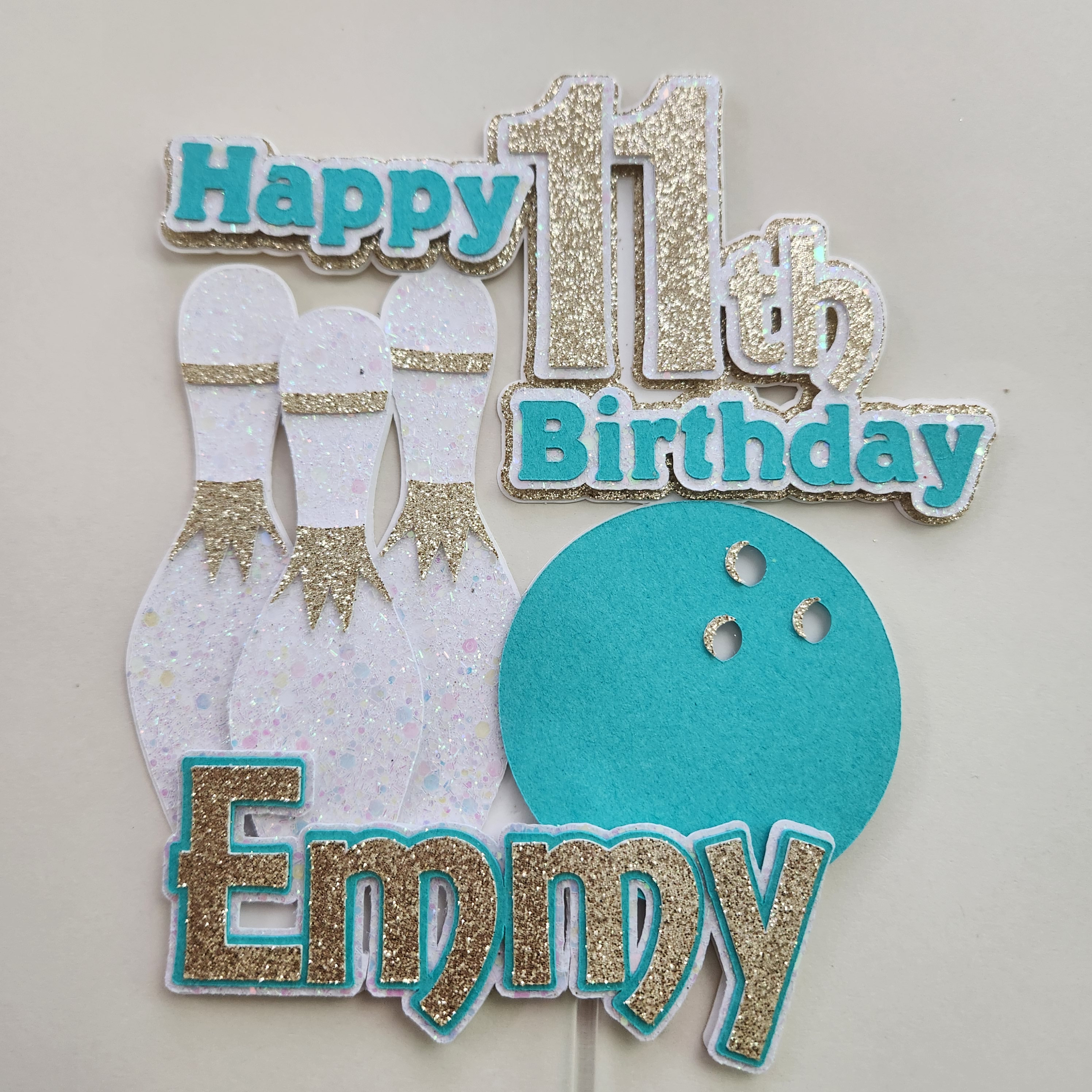 Bowling Birthday Cake Topper Candlepin Bowling Topper 50th Birthday - Etsy