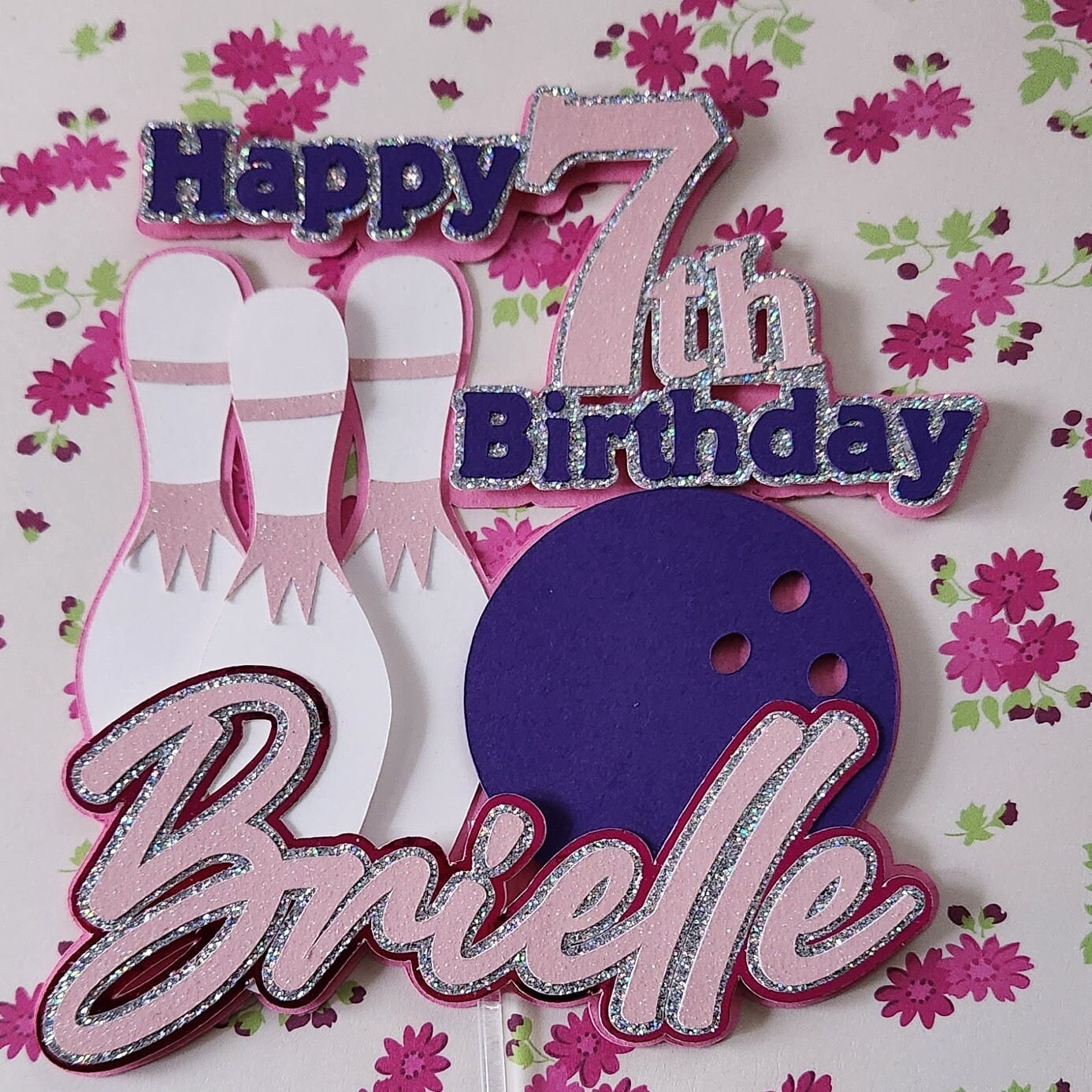 Bowling Birthday Cake Topper Candlepin Bowling Topper 50th Birthday - Etsy