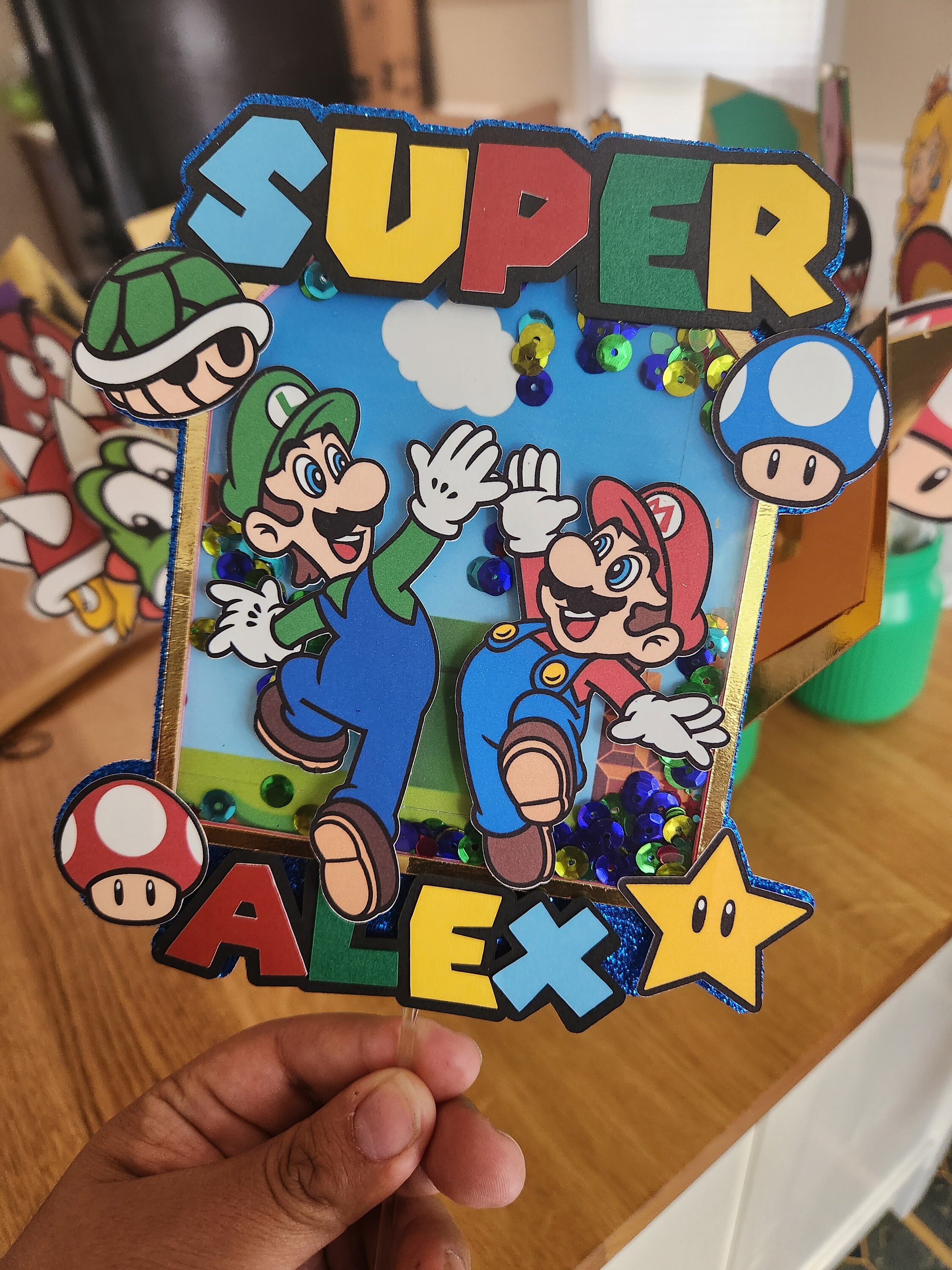 Super Mario Personalized Birthday Cake Topper - Etsy