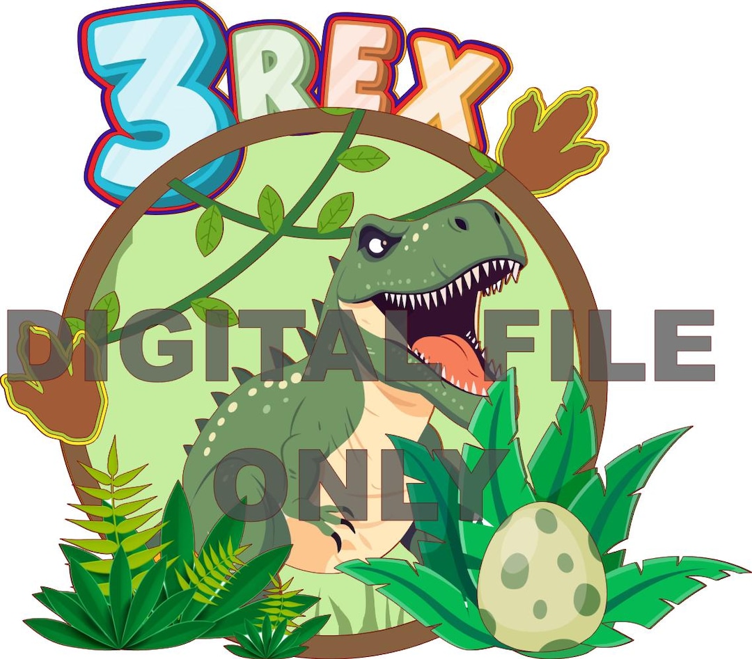 3-rex Dinosaur 3D Cake Topper SVG + Bonus Alphabet | Silhouette ...