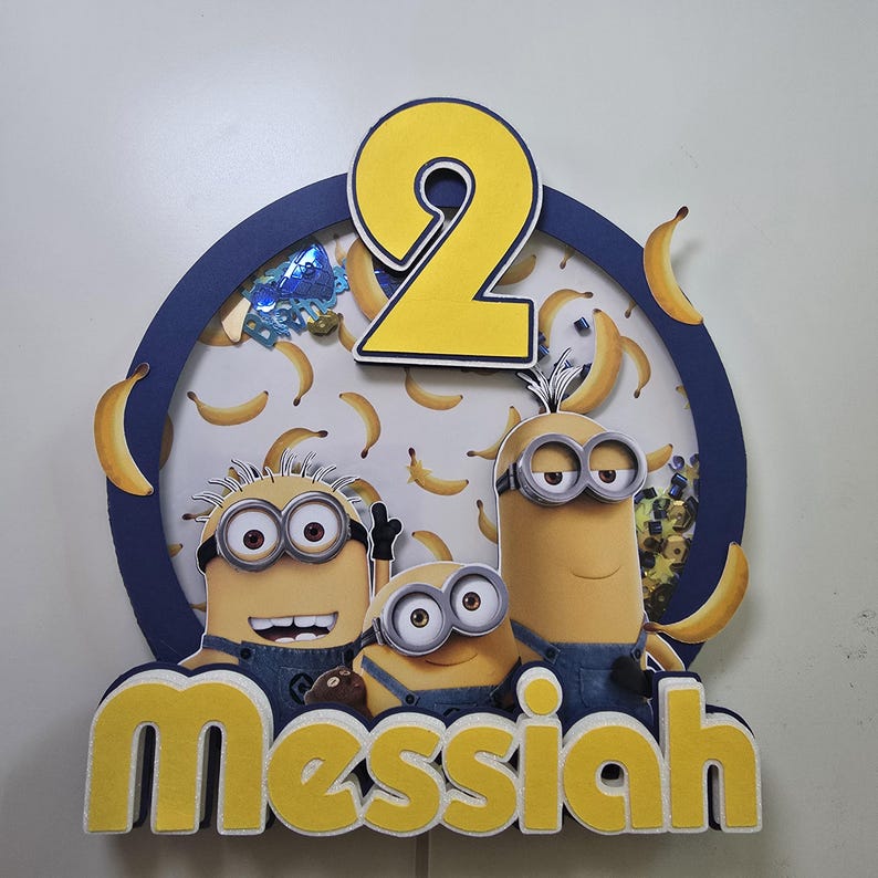Minion Birthday Cake Topper Personalized - Etsy