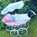 Doll's Pram Canopy Cover and Quilt Set, Fits Silver Cross Coach Built ...
