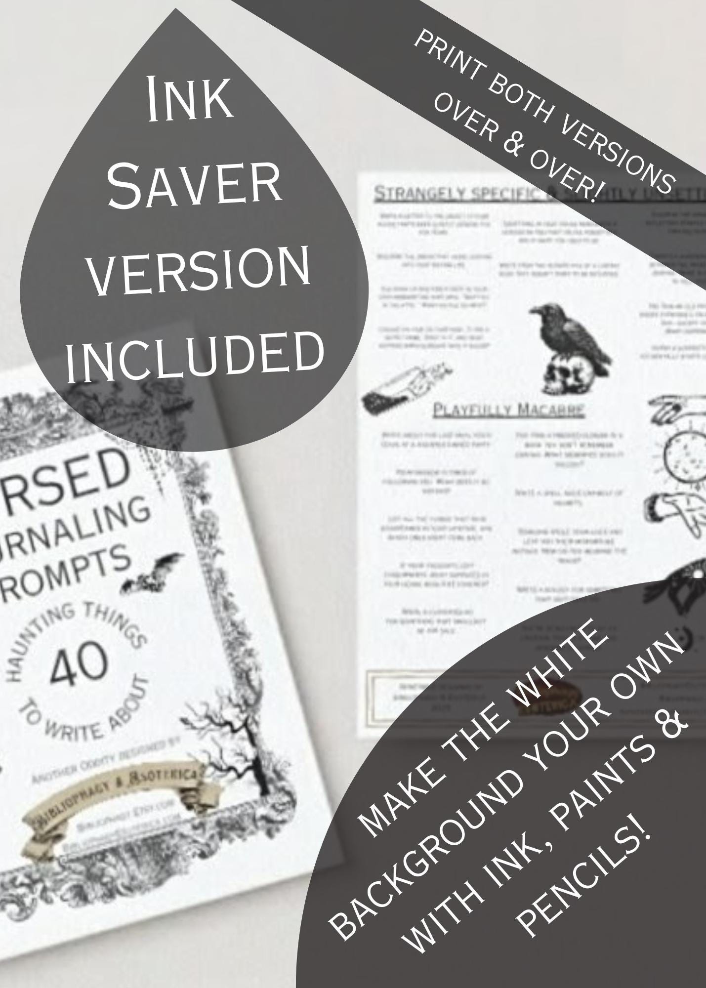 40 Cursed Journal Prompts, Printable Writing Inspiration (digital ...