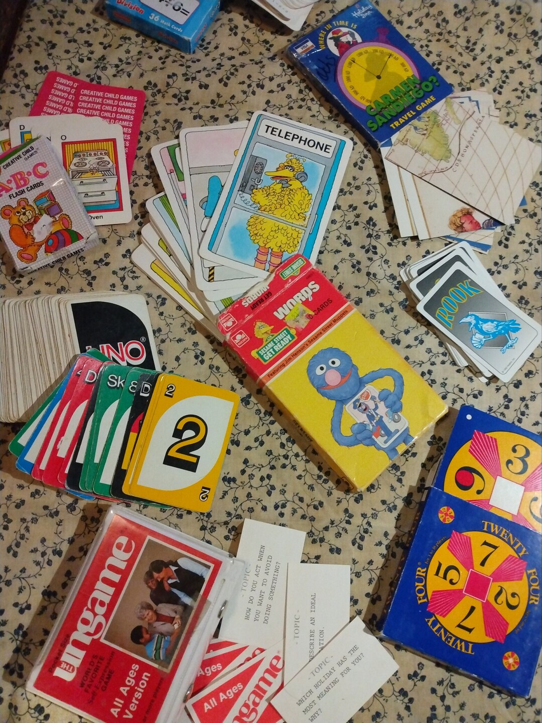 Vintage Card Bundle / Junk Journal Supply / Game Cards & Flash Cards - Etsy