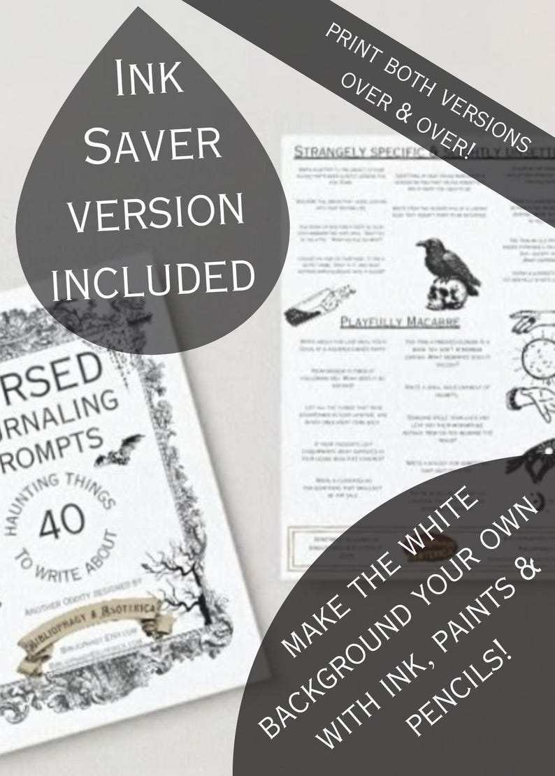 40 Cursed Journal Prompts, Printable Writing Inspiration (digital ...