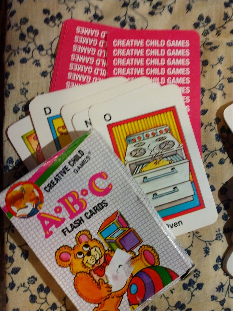 Vintage Card Bundle / Junk Journal Supply / Game Cards & Flash Cards - Etsy