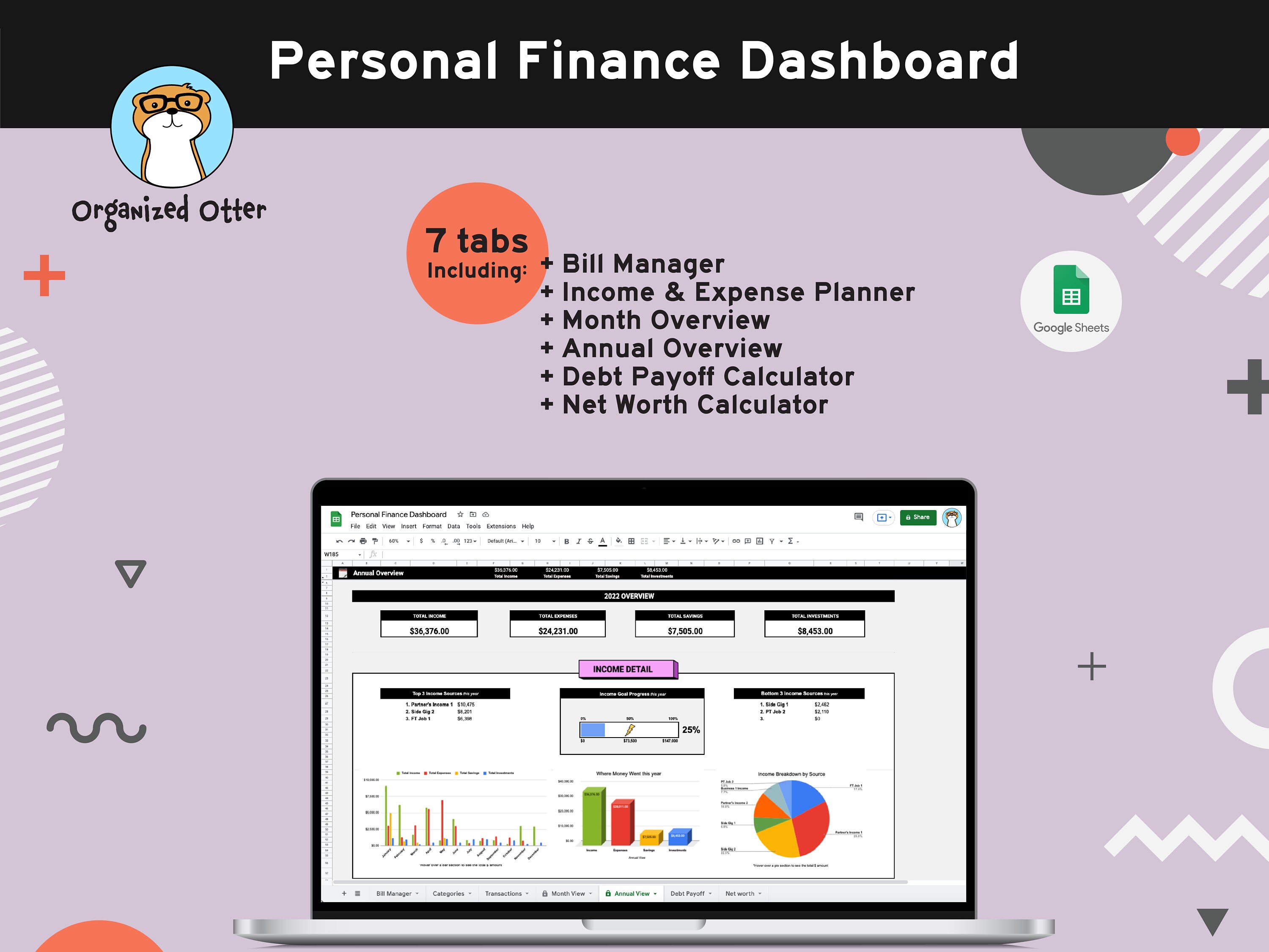Personal Finance Dashboard: Bill Manager, Budget Planner, Dashboards ...