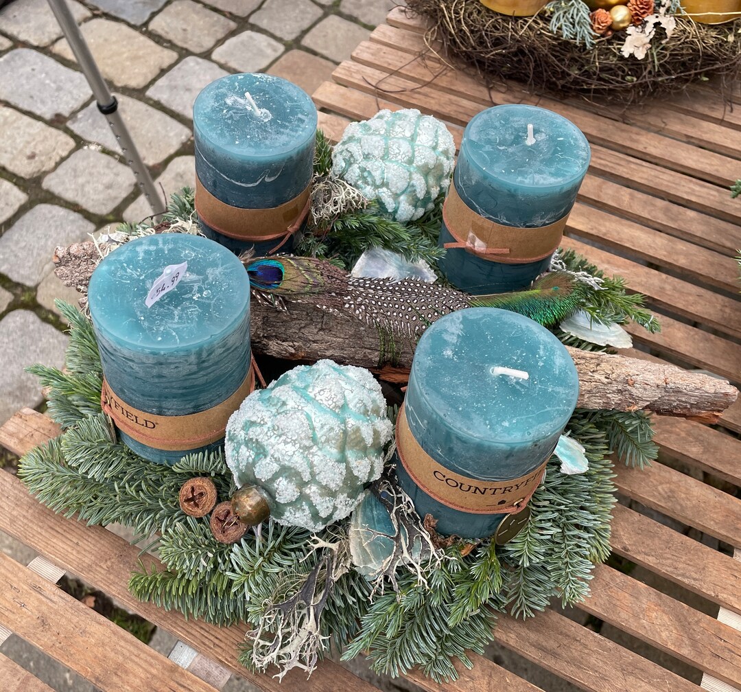 Advent Wreath frosty Cones Made of Real Nobiles Fir, Freshly Tied ...
