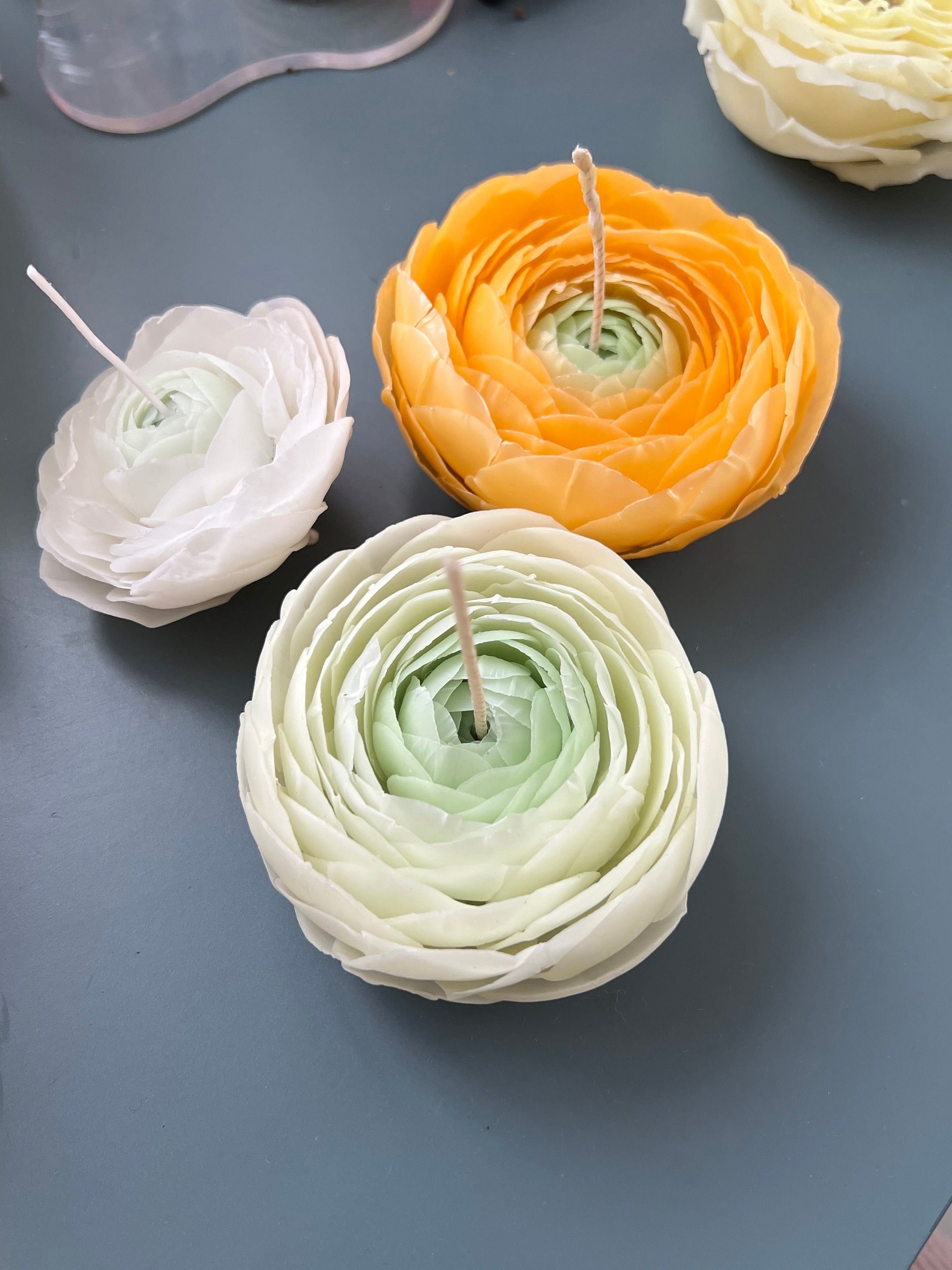Ranunculus (buttercup) Flower Candle - Etsy