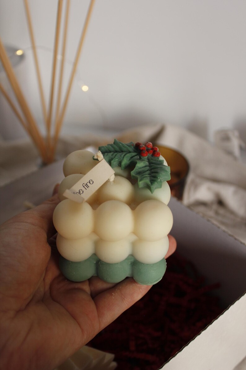 Christmas Gift Set – Tree Candle, House Candle, Metal Stand, Holiday ...