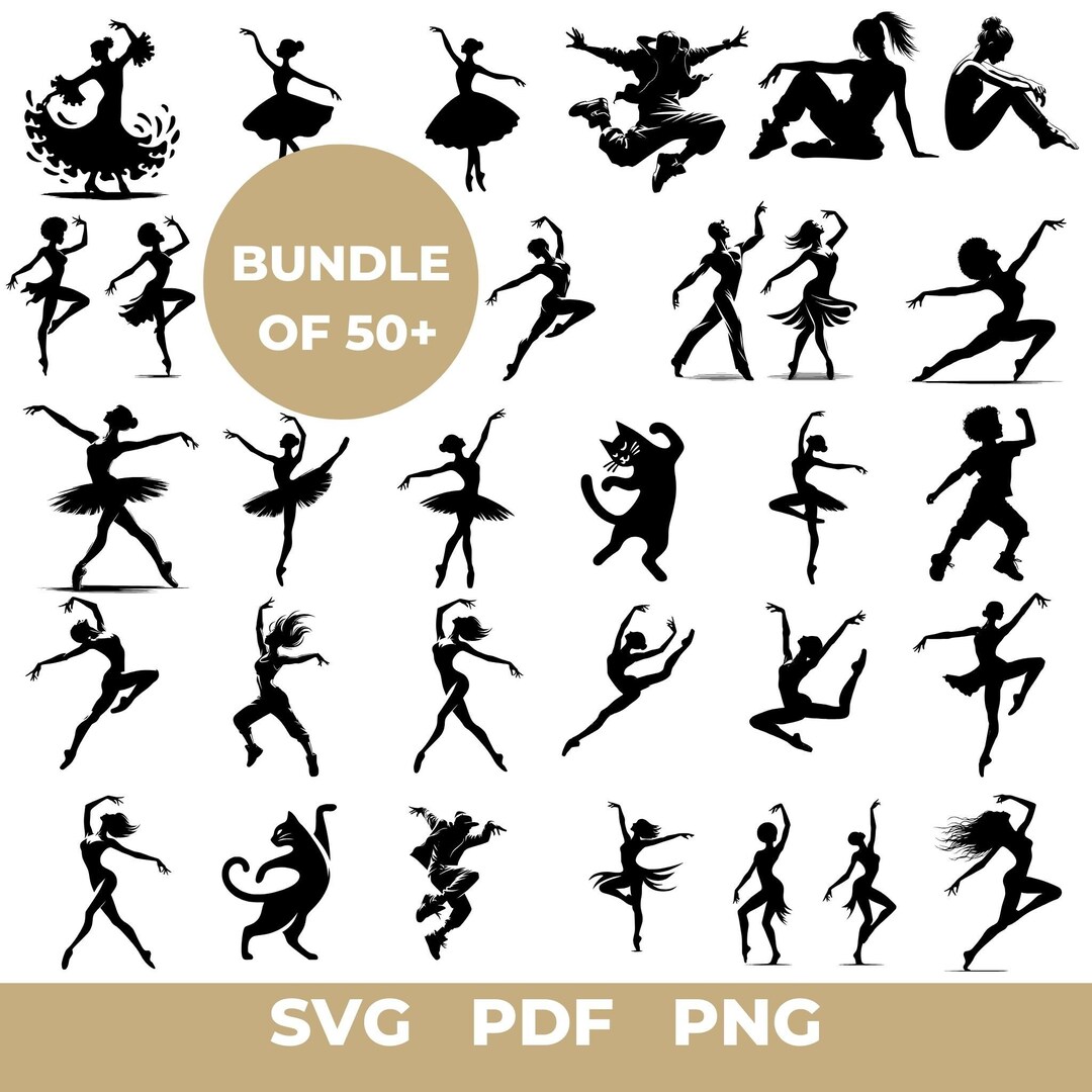 Dance SVG Bundle | Dance Silhouette SVG | Dance Mom Files | Dance ...