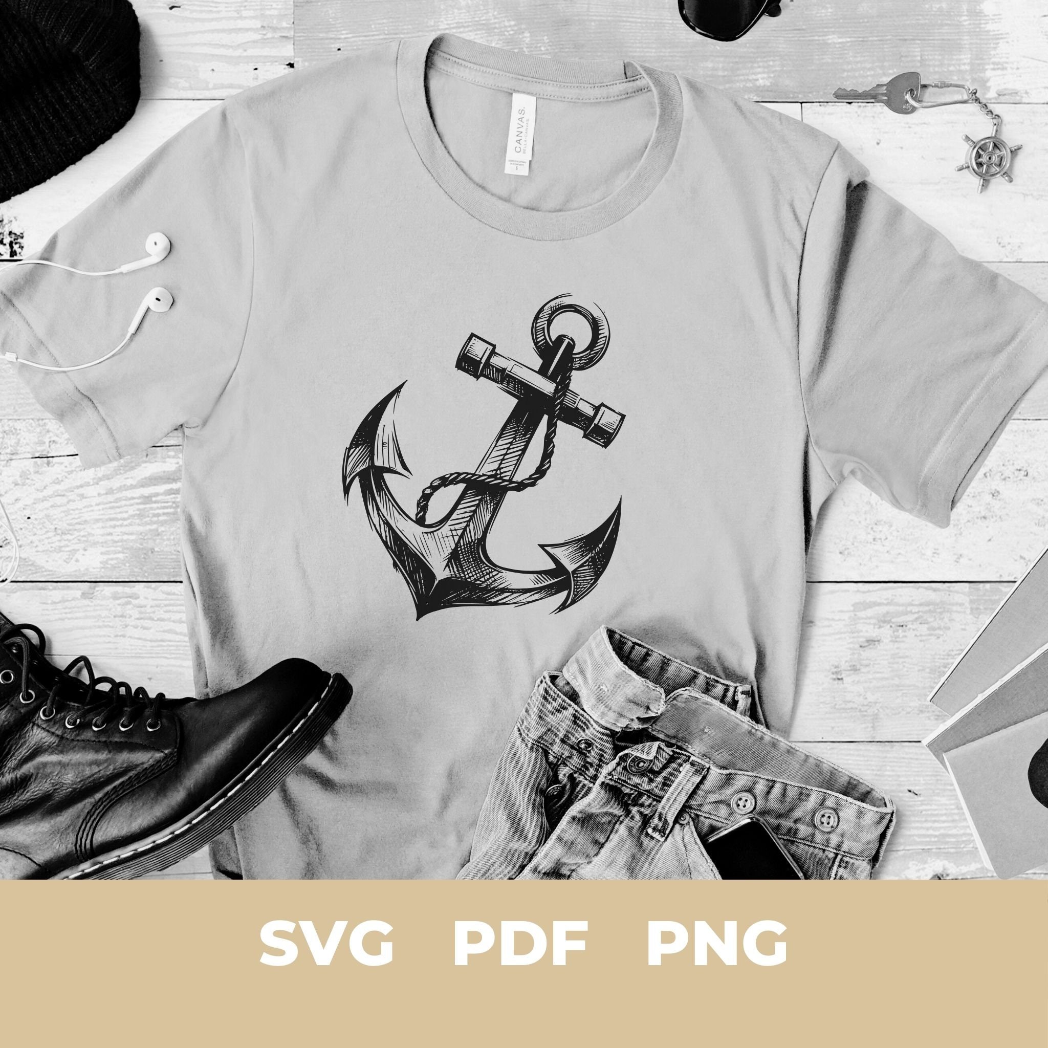 Anchor SVG Bundle Over 30 Designs Anchor Navy SVG Anchor Silhouette ...